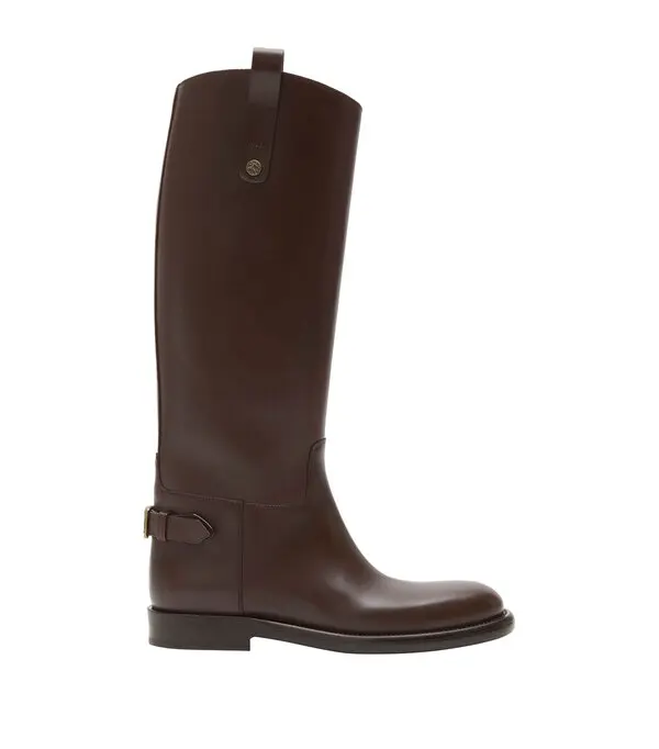 Burberry Leather Cavalier Knee-high Boots