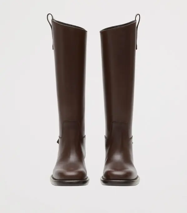Burberry Leather Cavalier Knee-high Boots