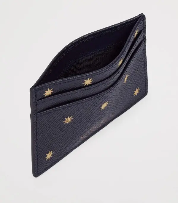 Smythson Panama Leather Stars Card Holder