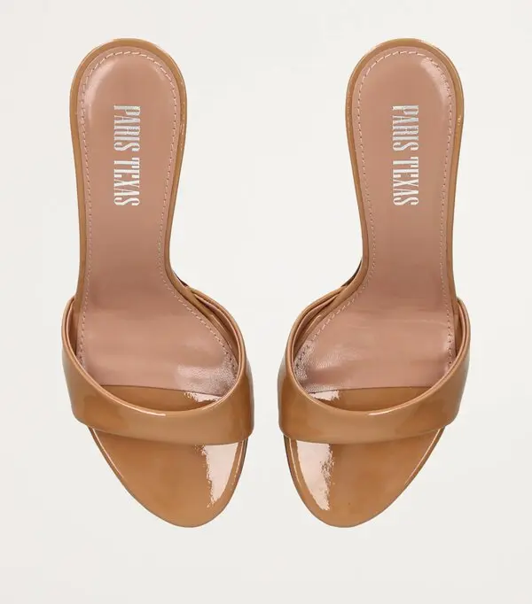 Paris Texas Lidia Patent Leather Mules - Beige