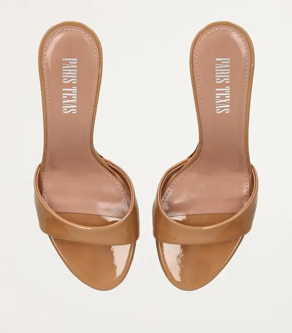 Paris Texas Lidia Patent Leather Mules - Beige