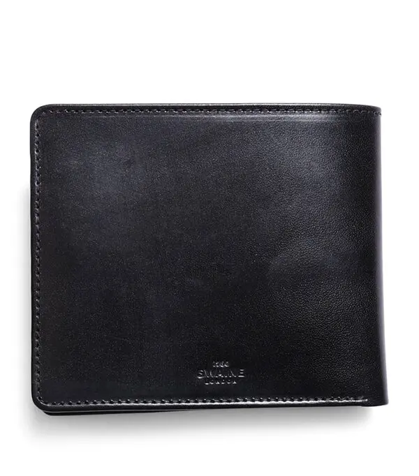 SWAINE Leather Bifold Wallet - Black