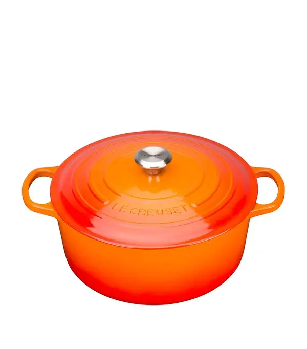 LE CREUSET Cast Iron Round Casserole Dish - Volcanic
