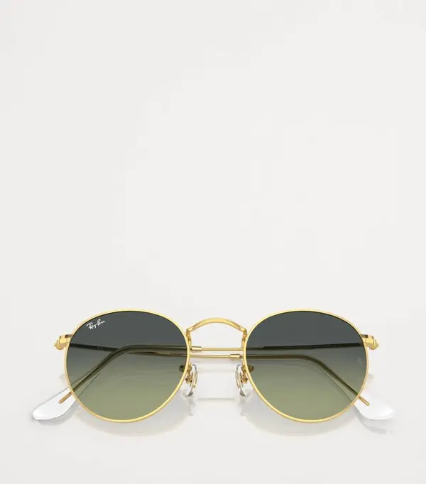 Ray-ban Round Metal Sunglasses - Gold
