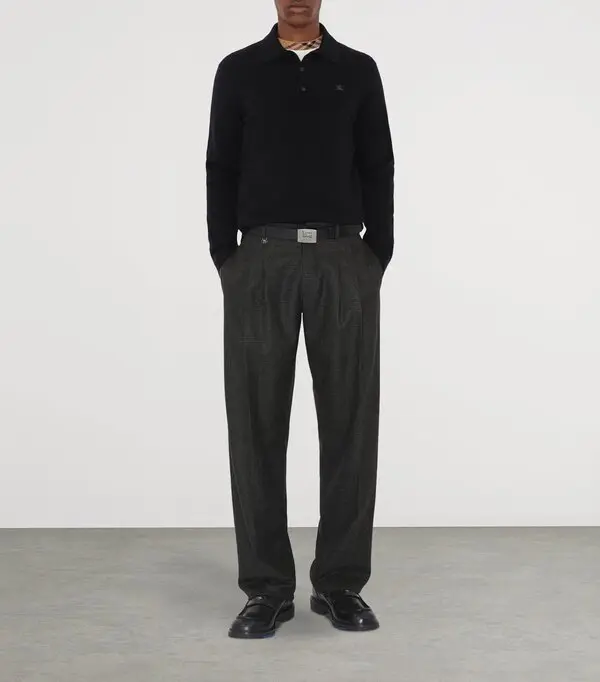 Burberry Cashmere Ekd Polo Shirt