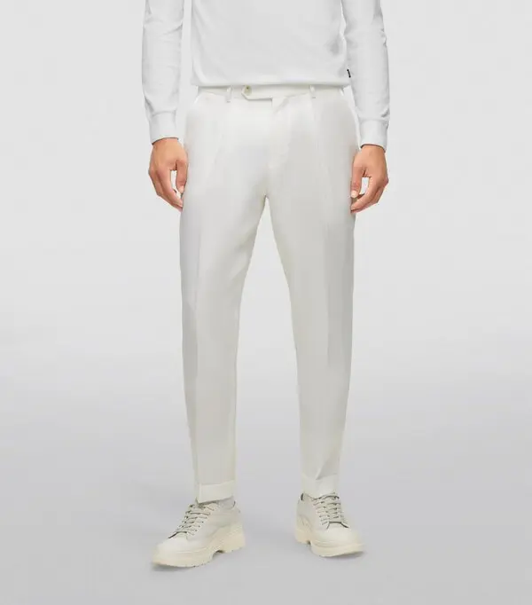 BOSS Linen Tailored Trousers