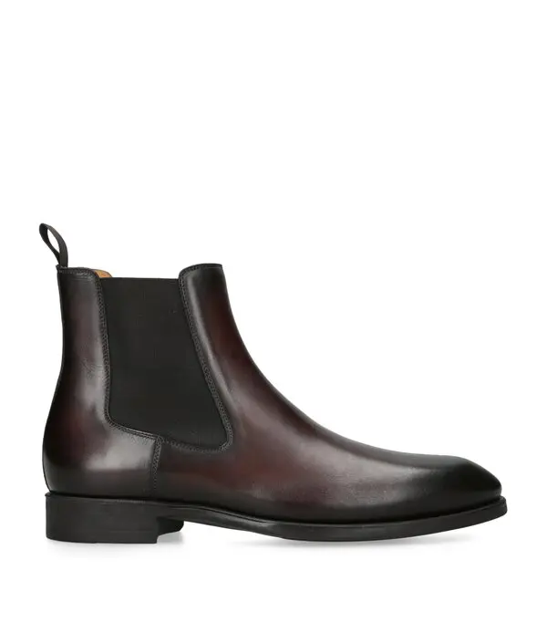 Magnanni Suede Madison Chelsea Boots - Black