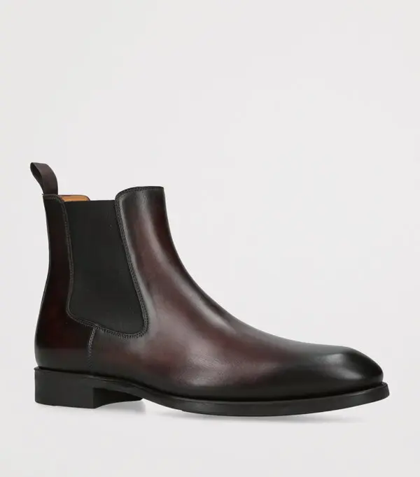 Magnanni Suede Madison Chelsea Boots - Black