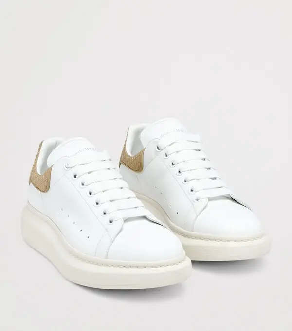 Alexander McQueen Leather Oversized Sneakers - Nude