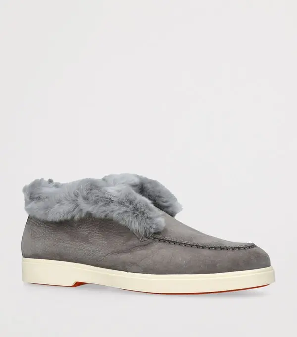 Santoni Suede Ankle Boots