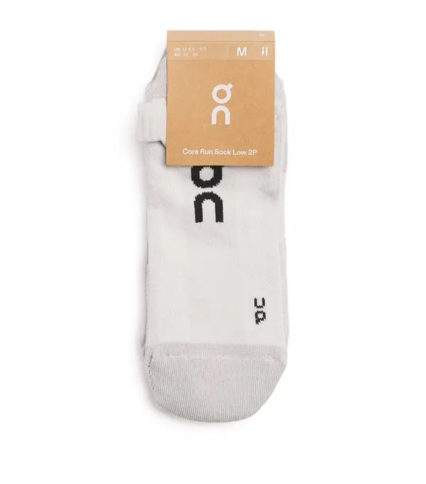 On Organic Cotton-blend Core Run Low Socks - Grey