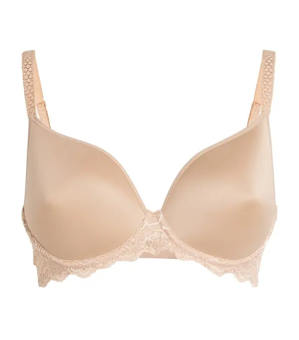 Simone Perele Lace Caresse Plunge Bra - Pink