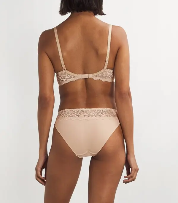 Simone Perele Lace Caresse Plunge Bra - Pink
