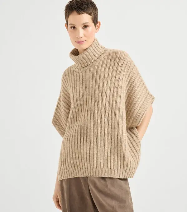 Brunello Cucinelli Cashmere Rollneck Sweater - Beige