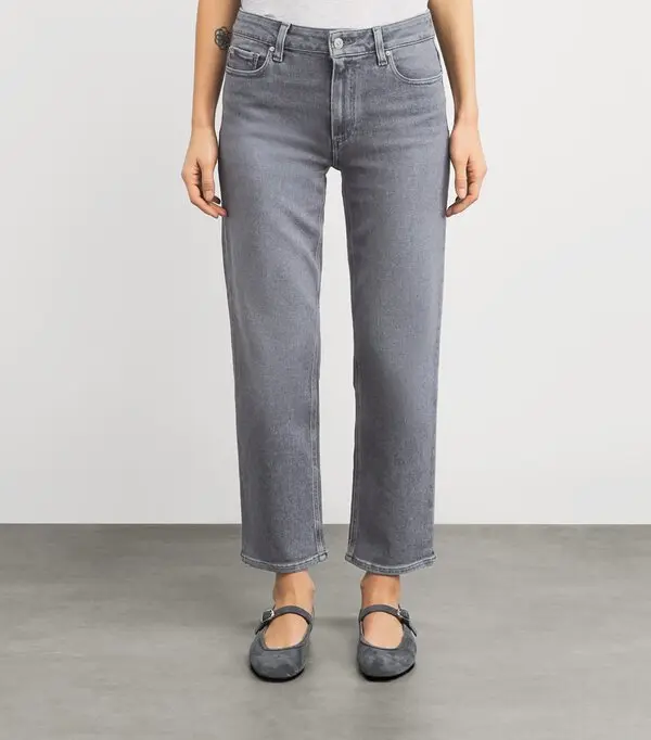 Paige Mason Ankle Straight Jeans - Grey