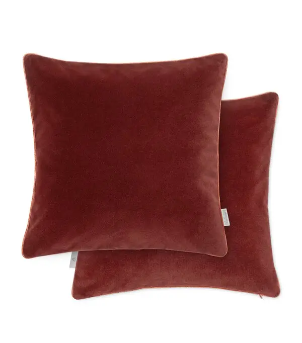 SCHLOSSBERG Cotton Velvet Elodie Cushion Cover - Orange