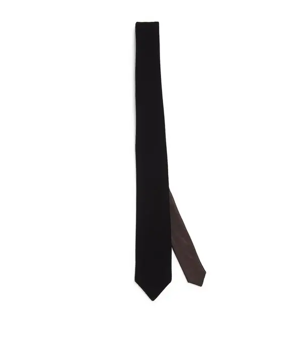 Giorgio Armani Velvet Standard Neck Tie - Brown