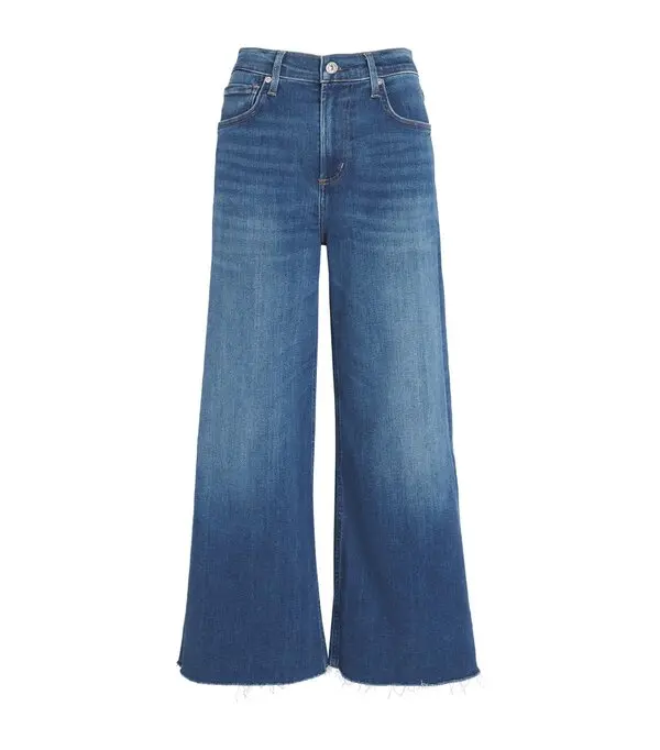 Citizens Of Humanity Cropped Lyra Wide-leg Jeans - Blue