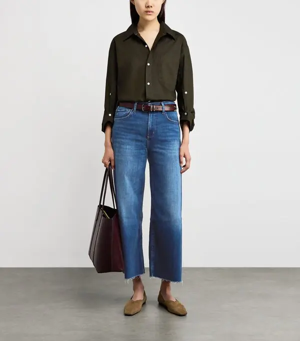 Citizens Of Humanity Cropped Lyra Wide-leg Jeans - Blue