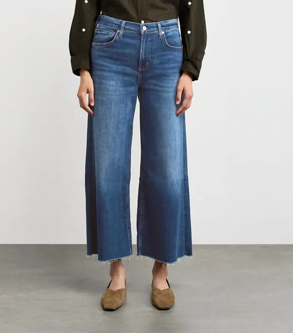 Citizens Of Humanity Cropped Lyra Wide-leg Jeans - Blue