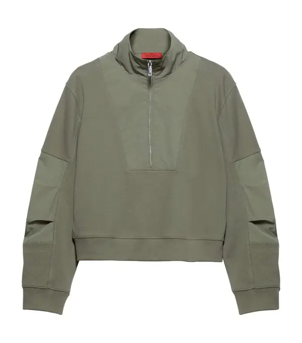 Max & Co. Cotton Jersey-blend Half-zip Sweatshirt