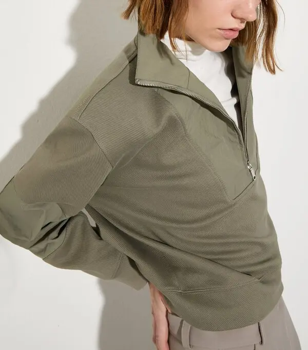 Max & Co. Cotton Jersey-blend Half-zip Sweatshirt