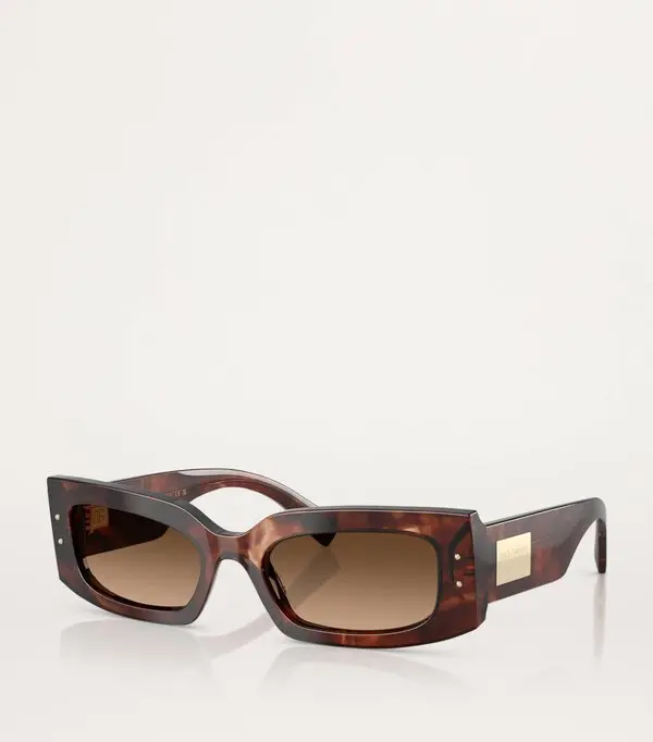 Dolce & Gabbana Acetate Rectangular Sunglasses - Red