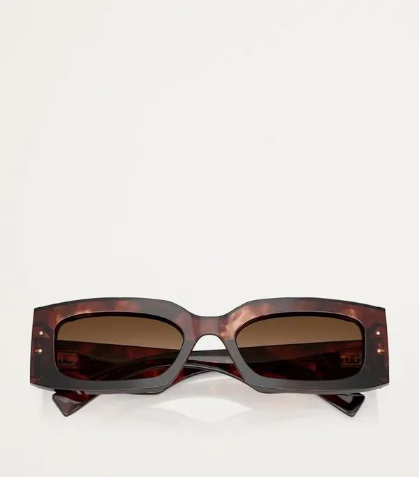 Dolce & Gabbana Acetate Rectangular Sunglasses - Red