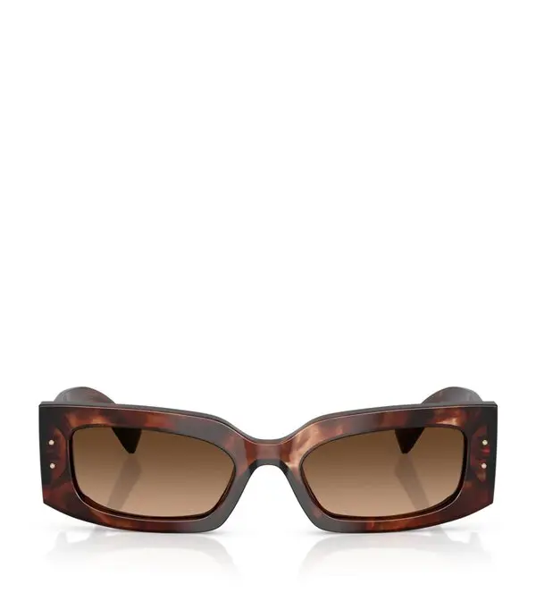 Dolce & Gabbana Acetate Rectangular Sunglasses - Red