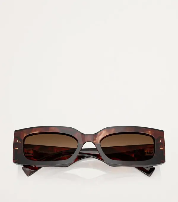 Dolce & Gabbana Acetate Rectangular Sunglasses - Red