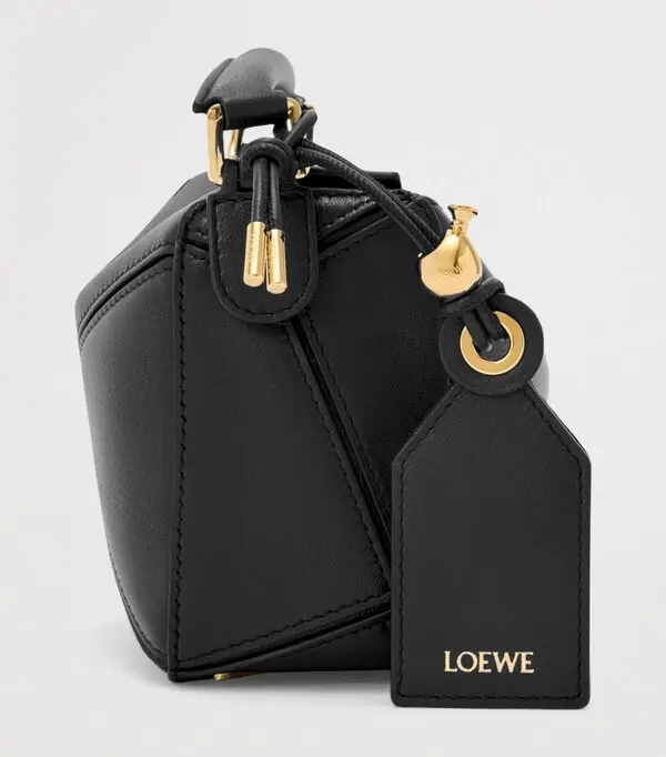 Loewe X Paula's Ibiza Mini Lambskin Puzzle Top-handle Bag - Black