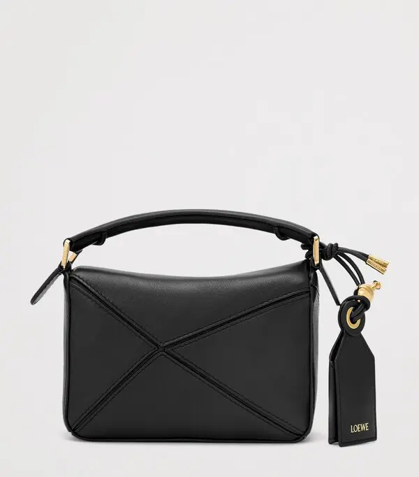 Loewe X Paula's Ibiza Mini Lambskin Puzzle Top-handle Bag - Black