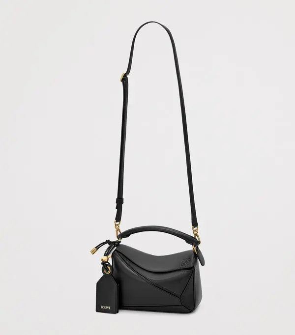 Loewe X Paula's Ibiza Mini Lambskin Puzzle Top-handle Bag - Black