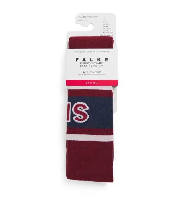 Falke Sk2 Skiing Socks - Burgundy