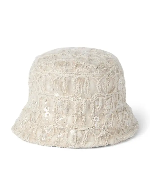 Brunello Cucinelli Embroidered Bucket Hat - Beige
