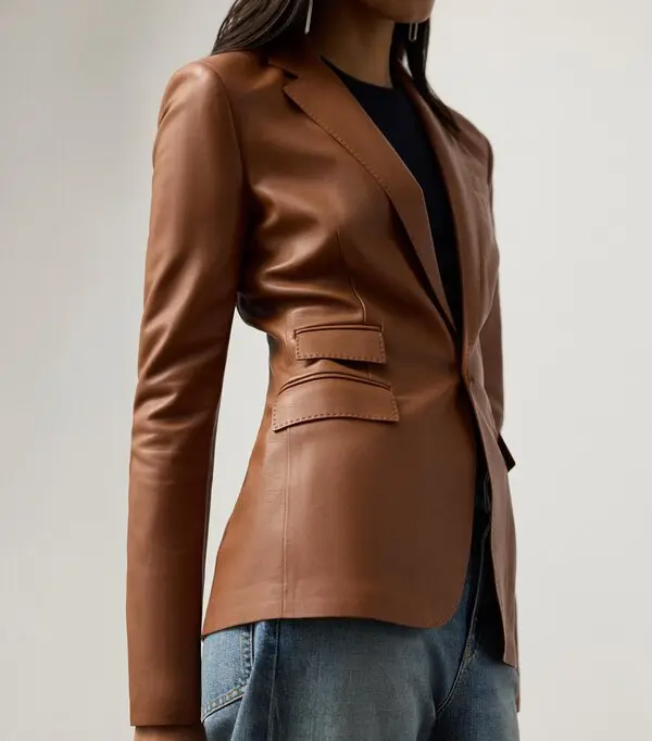 Ralph Lauren Parker Leather Blazer