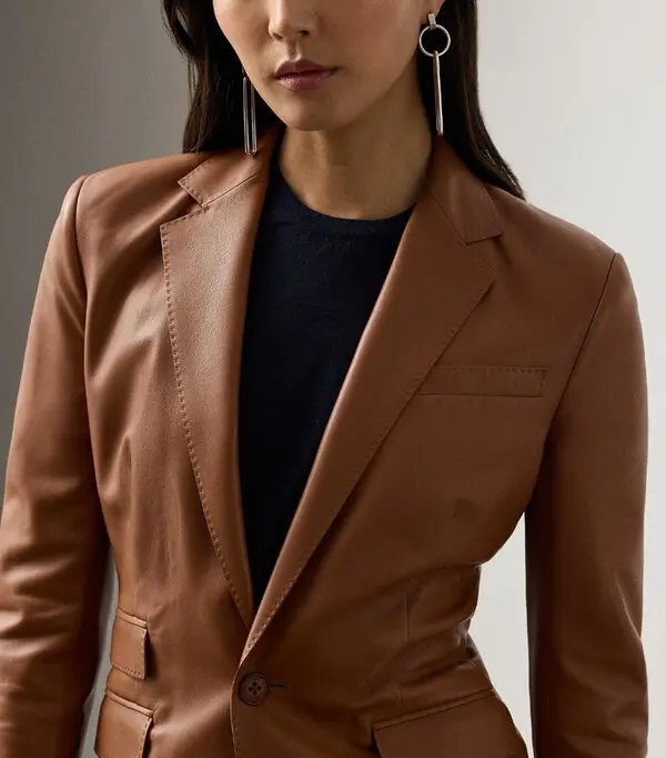 Ralph Lauren Parker Leather Blazer
