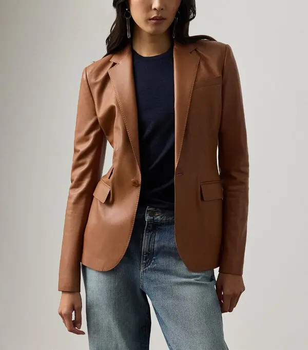 Ralph Lauren Parker Leather Blazer