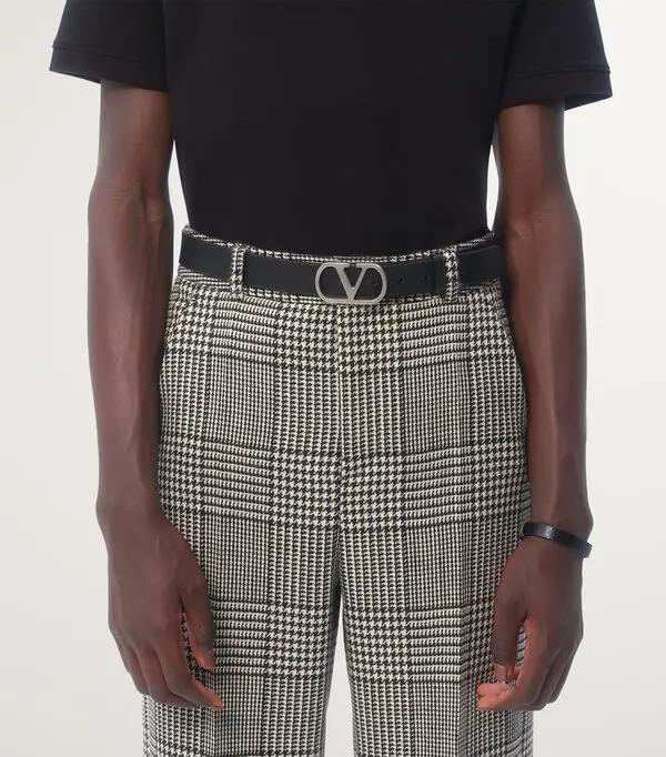 Valentino Garavani Vlogo Signature Leather Belt