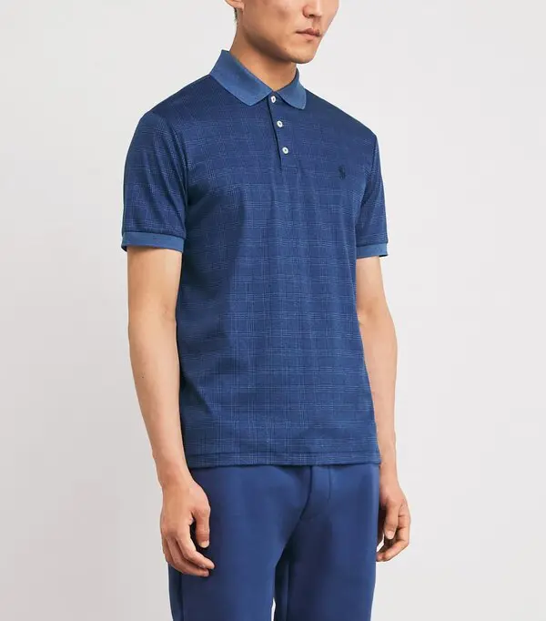 Polo Ralph Lauren Cotton Glen Plaid Polo Shirt - Blue