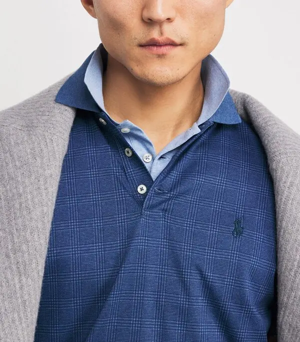 Polo Ralph Lauren Cotton Glen Plaid Polo Shirt - Blue