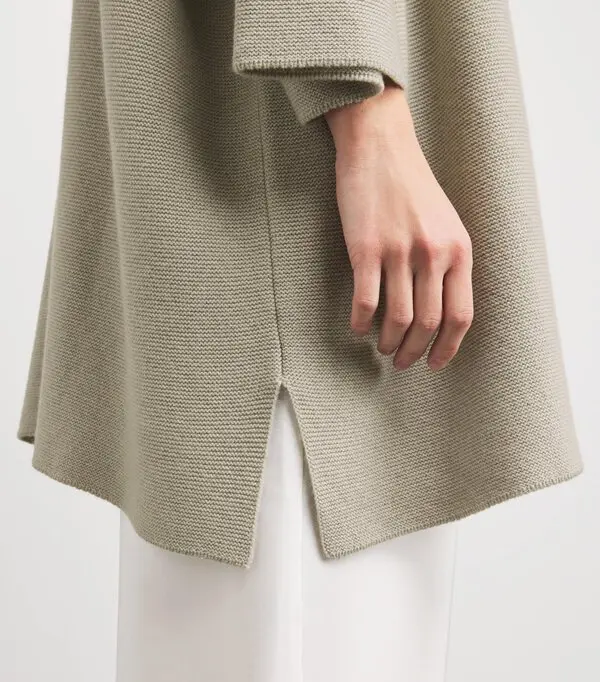 Eskandar Cashmere Split-sleeve Relaxed Sweater - Grey