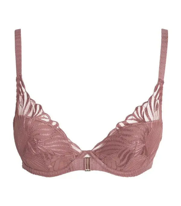Chantelle Lace Legend Plunge T-shirt Bra - Purple