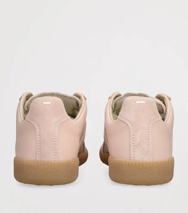 MAISON MARGIELA Leather And Suede Replica Sneakers - Pink