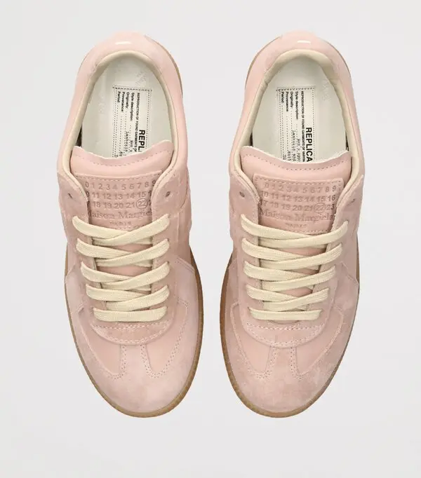 MAISON MARGIELA Leather And Suede Replica Sneakers - Pink