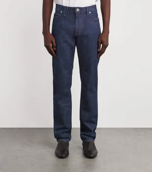 Brioni Organic Denim Meribel Straight Jeans - Blue