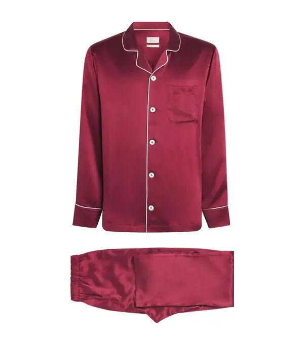 Harrods Silk Pyjama Set - Red