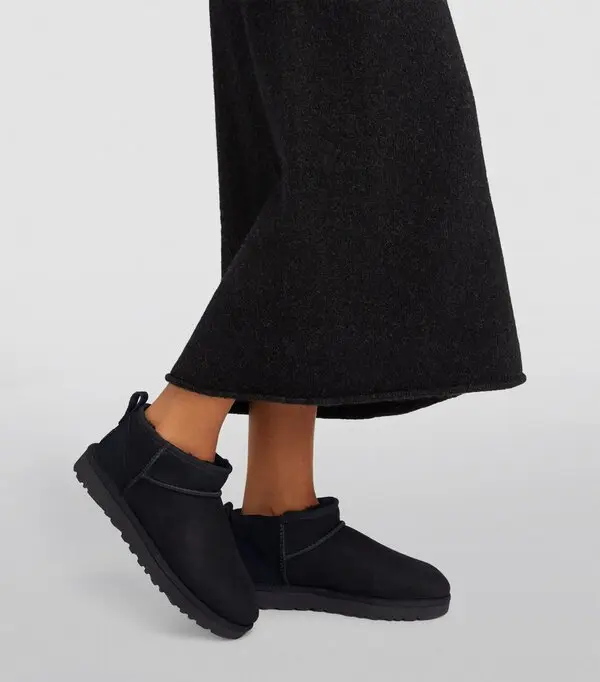 UGG Suede Ultra Mini Boots - Black