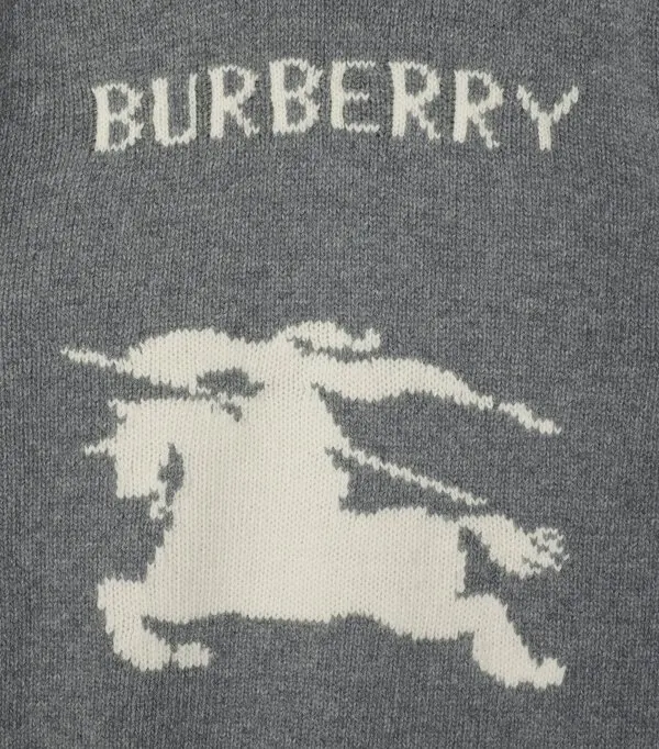 Burberry Wool-cashmere Ekd Sweater - Grey