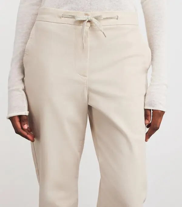 Eleventy Cotton-blend Drawstring Trousers